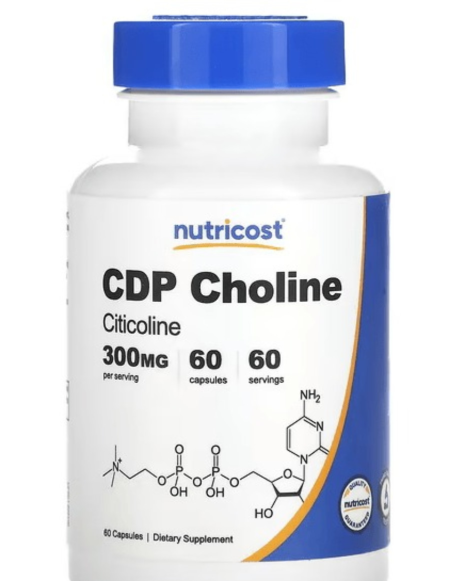 NUTRICOST CDP Choline (Citicoline) 300mg - 60 Capsules | VITYMINS.com. Your Wellness Partner ...