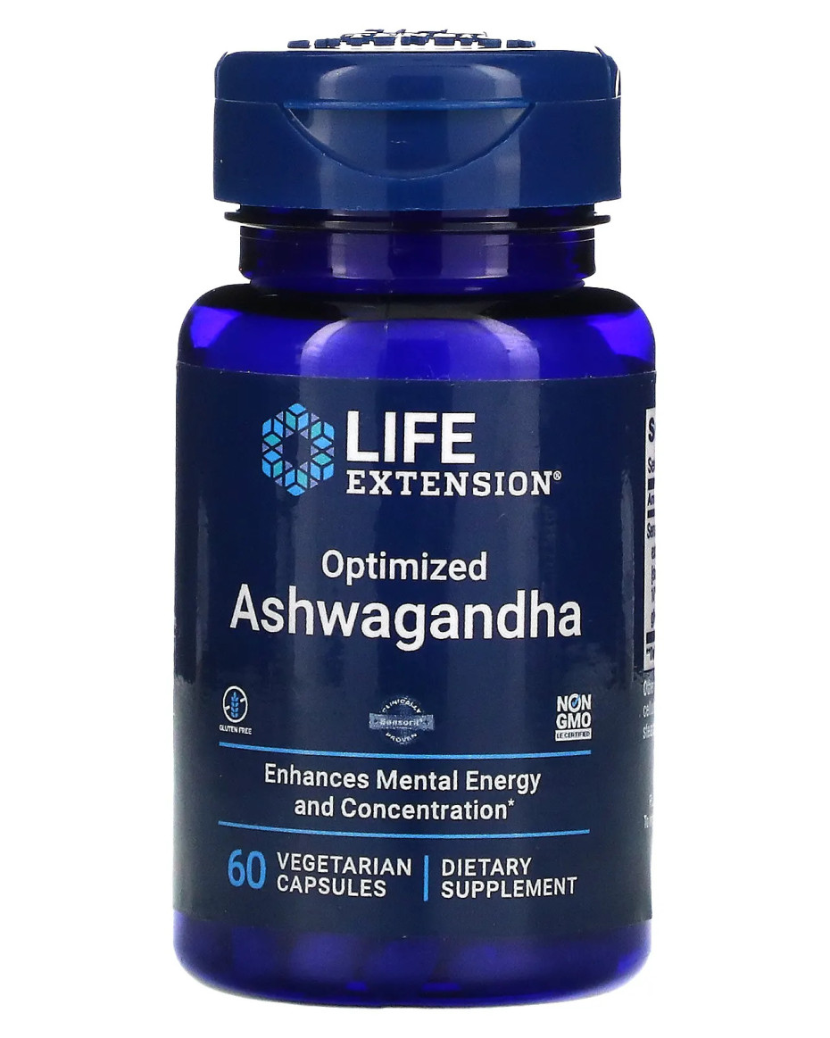 LIFE EXTENSION Ashwagandha - 60 Capsules | VITYMINS.com. Your Wellness ...