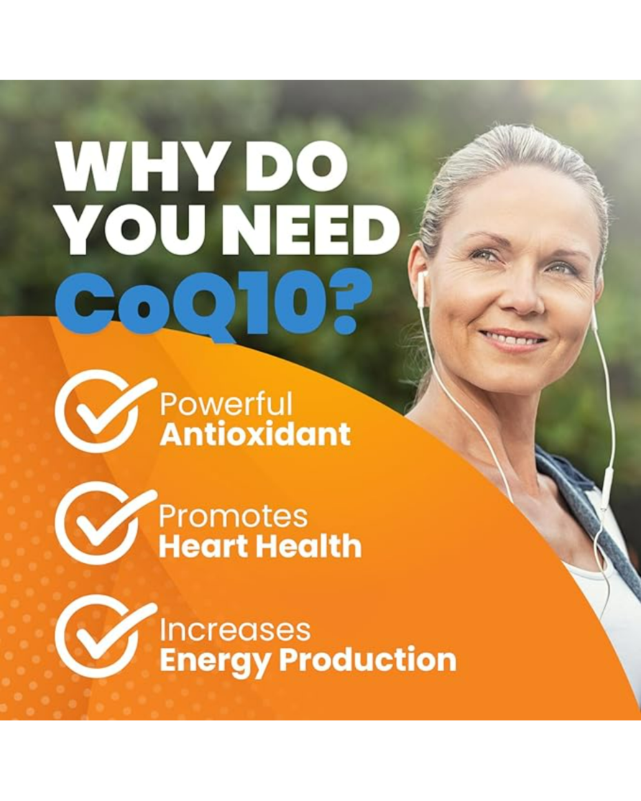 DOCTOR'S BEST High Absorption CoQ10 with BioPerine 100mg - 60 Capsules ...