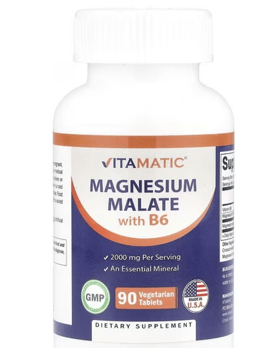 VITAMATIC Magnesium Malate with Vitamin B6 - 90 Tablets | VITYMINS.com. Your Wellness Partner ...