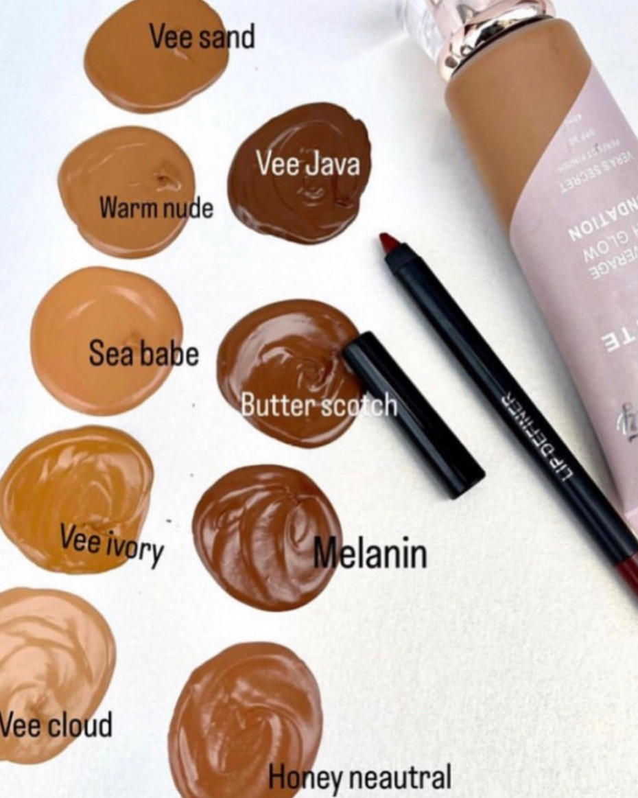 Vee Beauty Pro Matte Full Coverage Fresh Glow Foundation | Brown brows ...