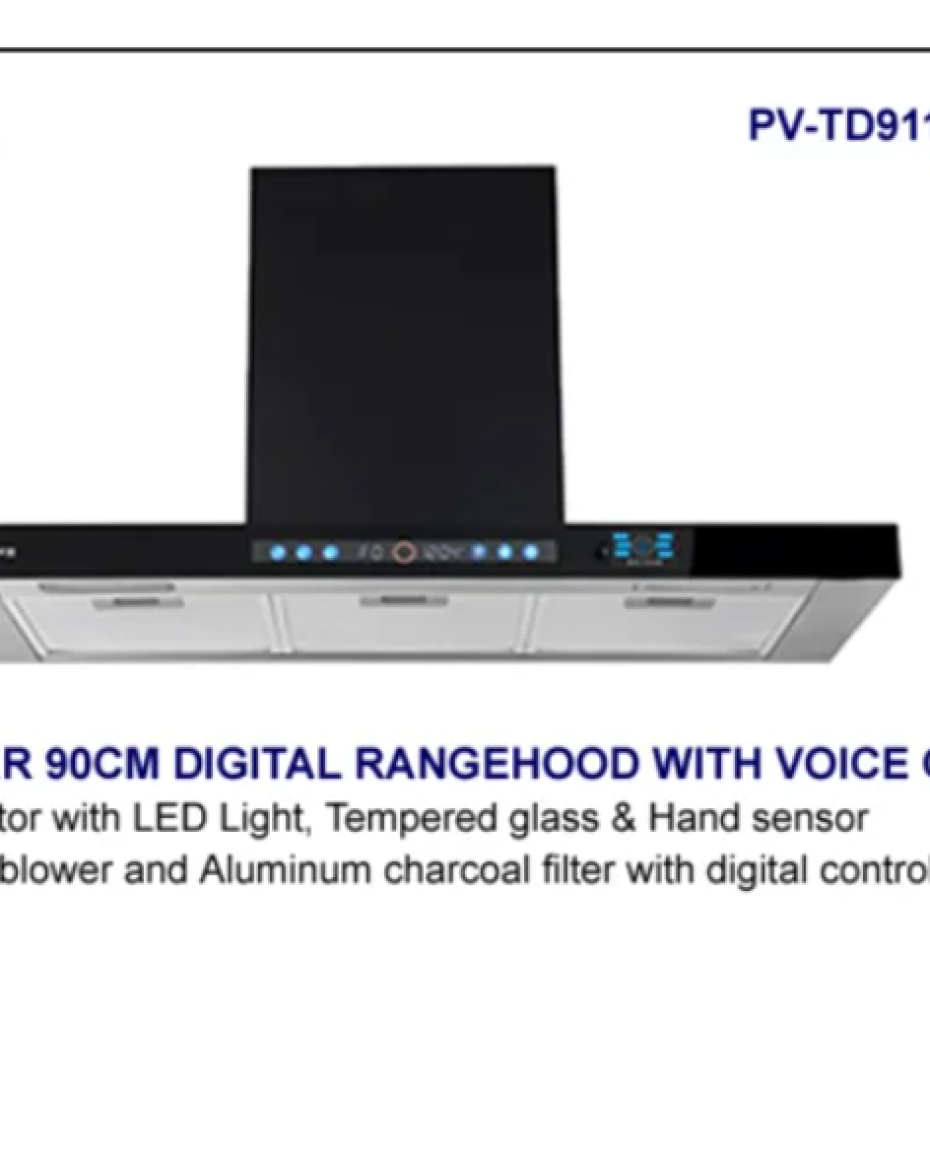Polystar 90Cm Digital Cooker Hood PV-TD9110BVC With Voice Control ...
