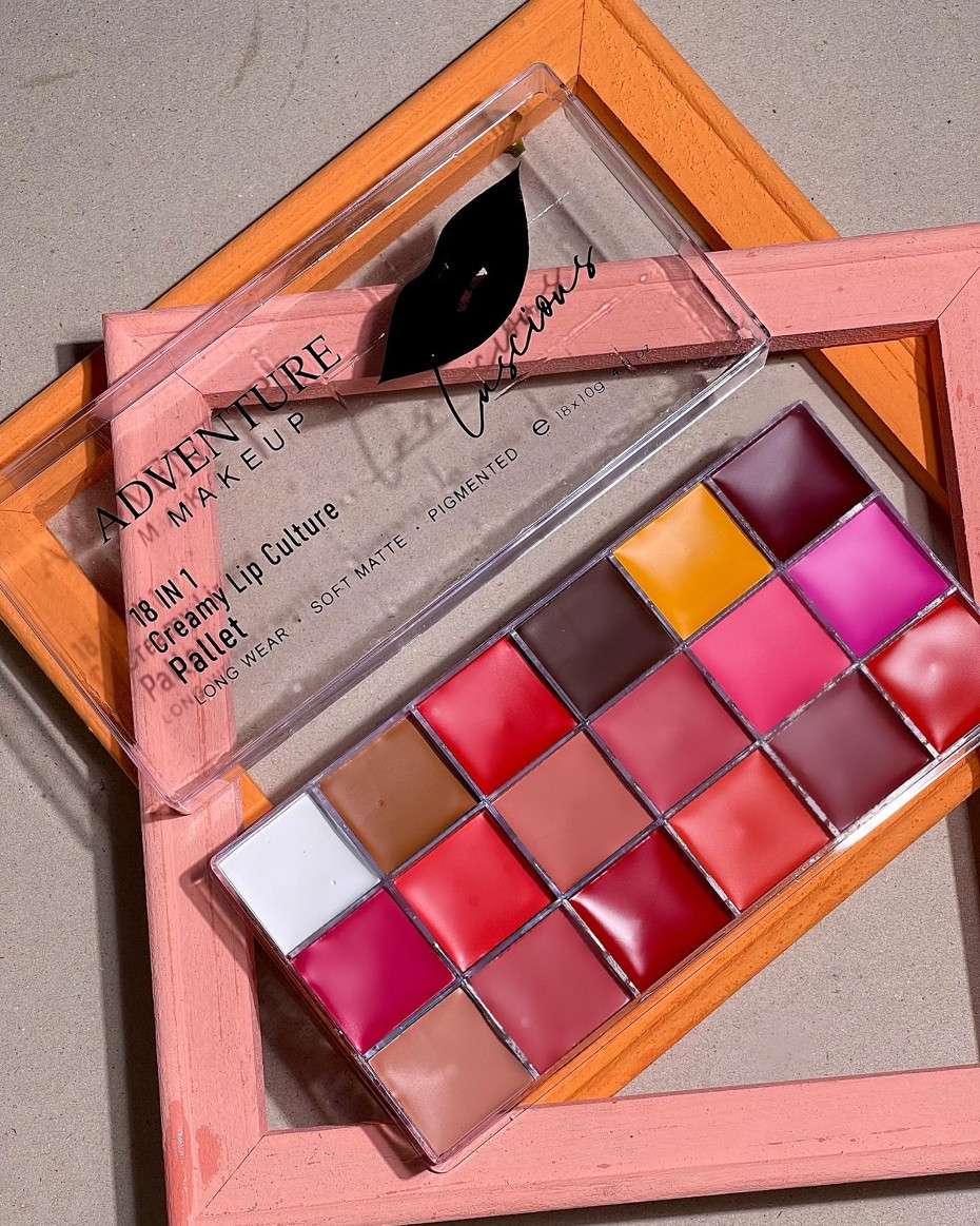 18 in 1 Luscious Lip Pallet | The Adventure Makeup. Makeup and beauty